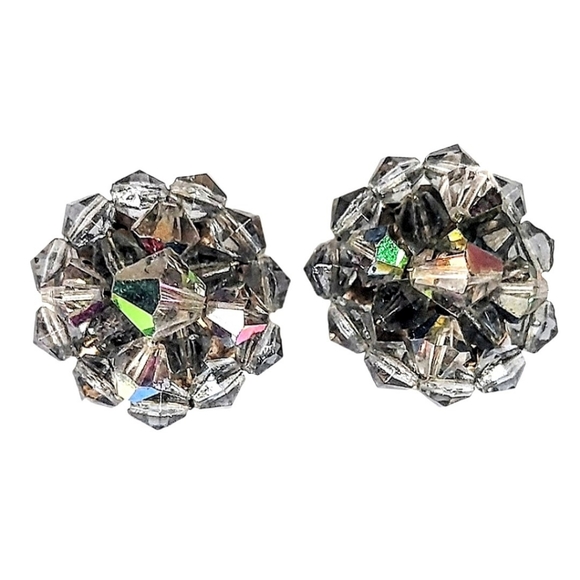Vintage | Jewelry | Vintage 6s Austrian Ab Crystal Volcano Black ...
